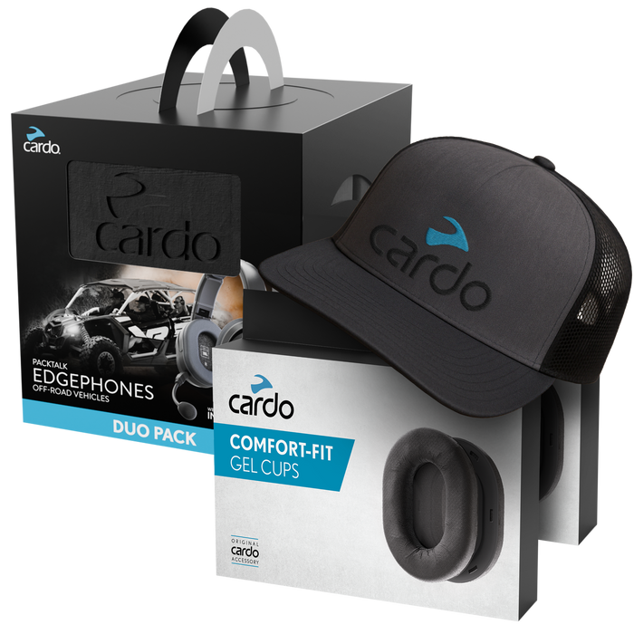Packtalk Edgephones ORV DUO + 2 Gel Cups + 2 Cardo caps | Cardo Systems
